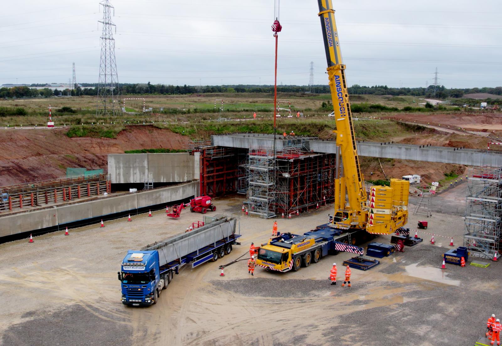 HS2 Solihull: 15 Bridge Beams Installed at Interchange Station | Rail News